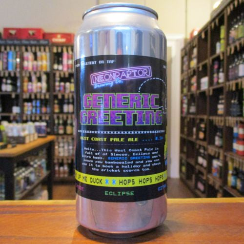 Neon Raptor - Generic Greeting – Wobbly Duck